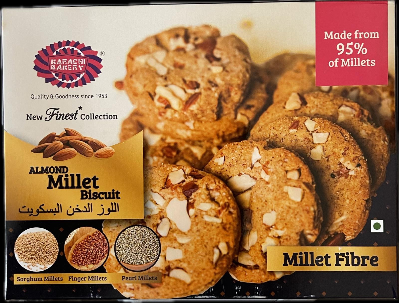 Karachi Bakery Almond Millet Biscuit, 400g– Fresh Central Grocery