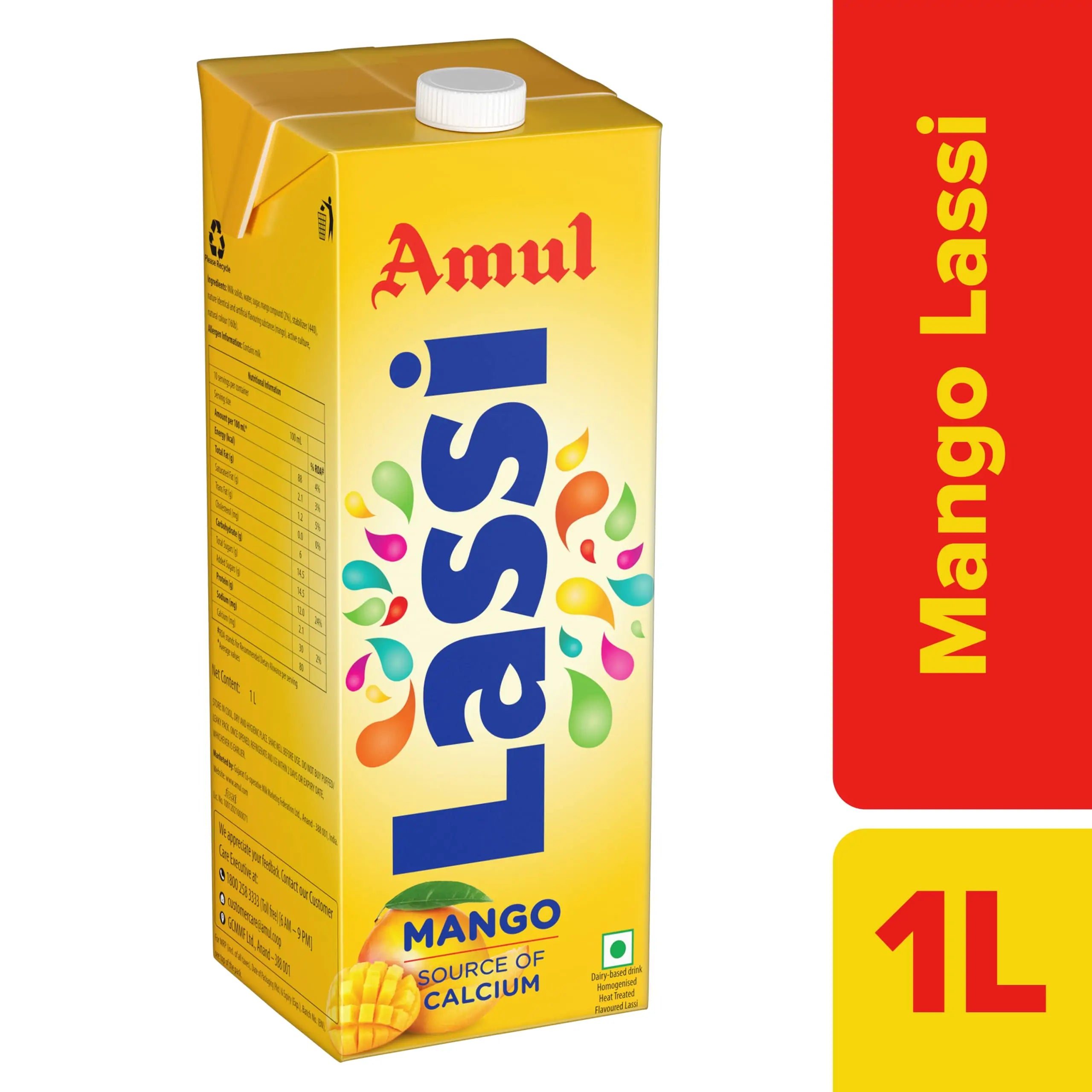 Amul Mango Lassi - 1 LTR– Fresh Central Grocery