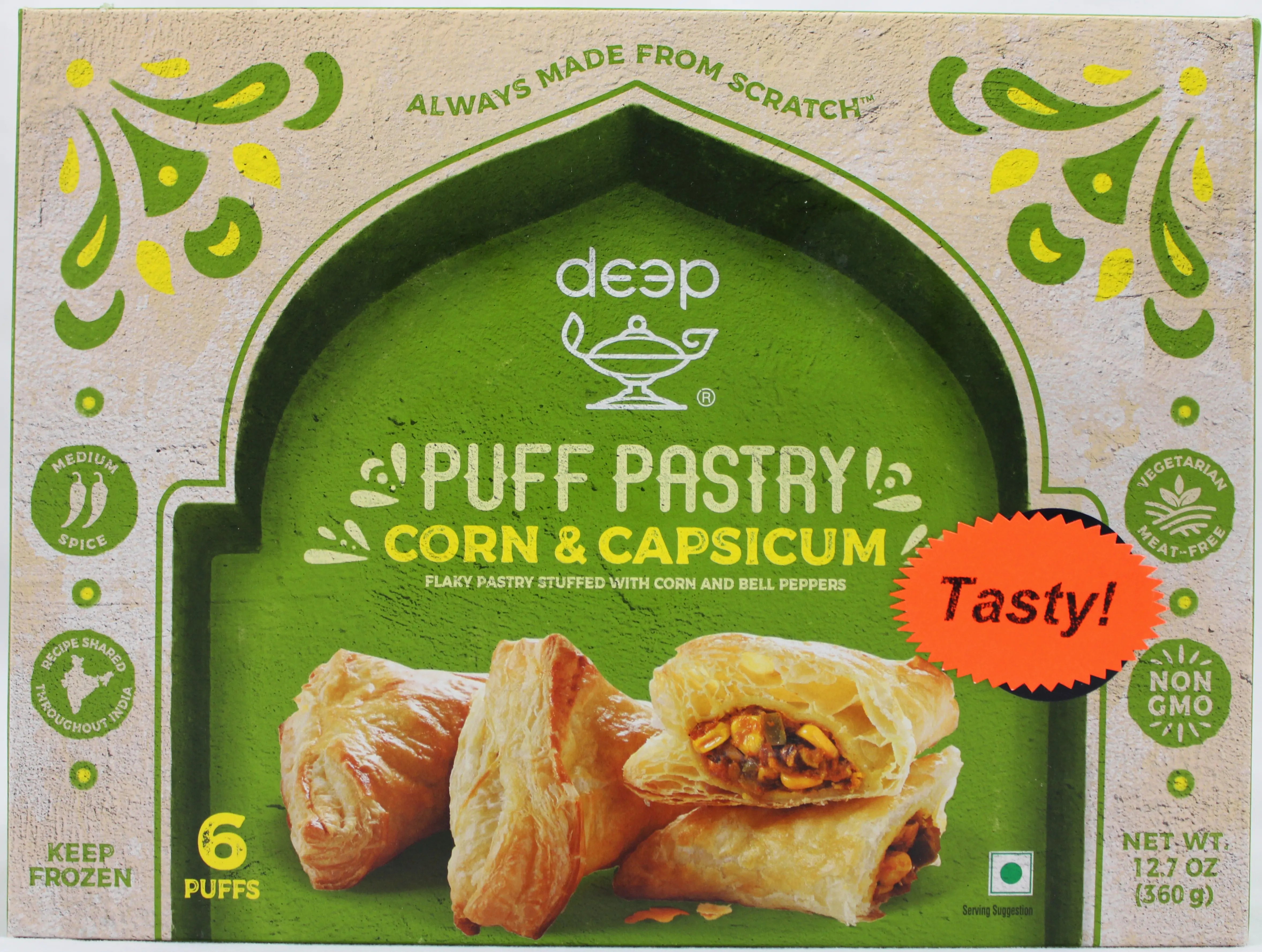 Deep Puff Pastry (CORN & CAPSICUM -6 PCS)– Fresh Central Grocery