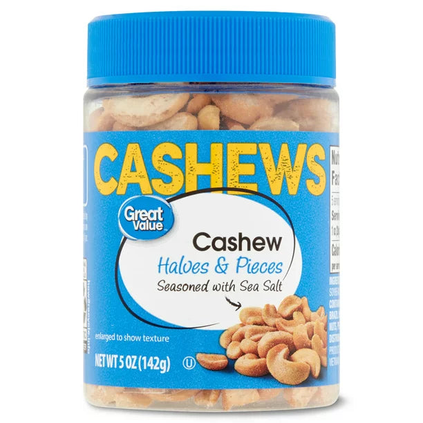 Great Value Cashew Halves and Pieces, 5 oz– Fresh Central Grocery