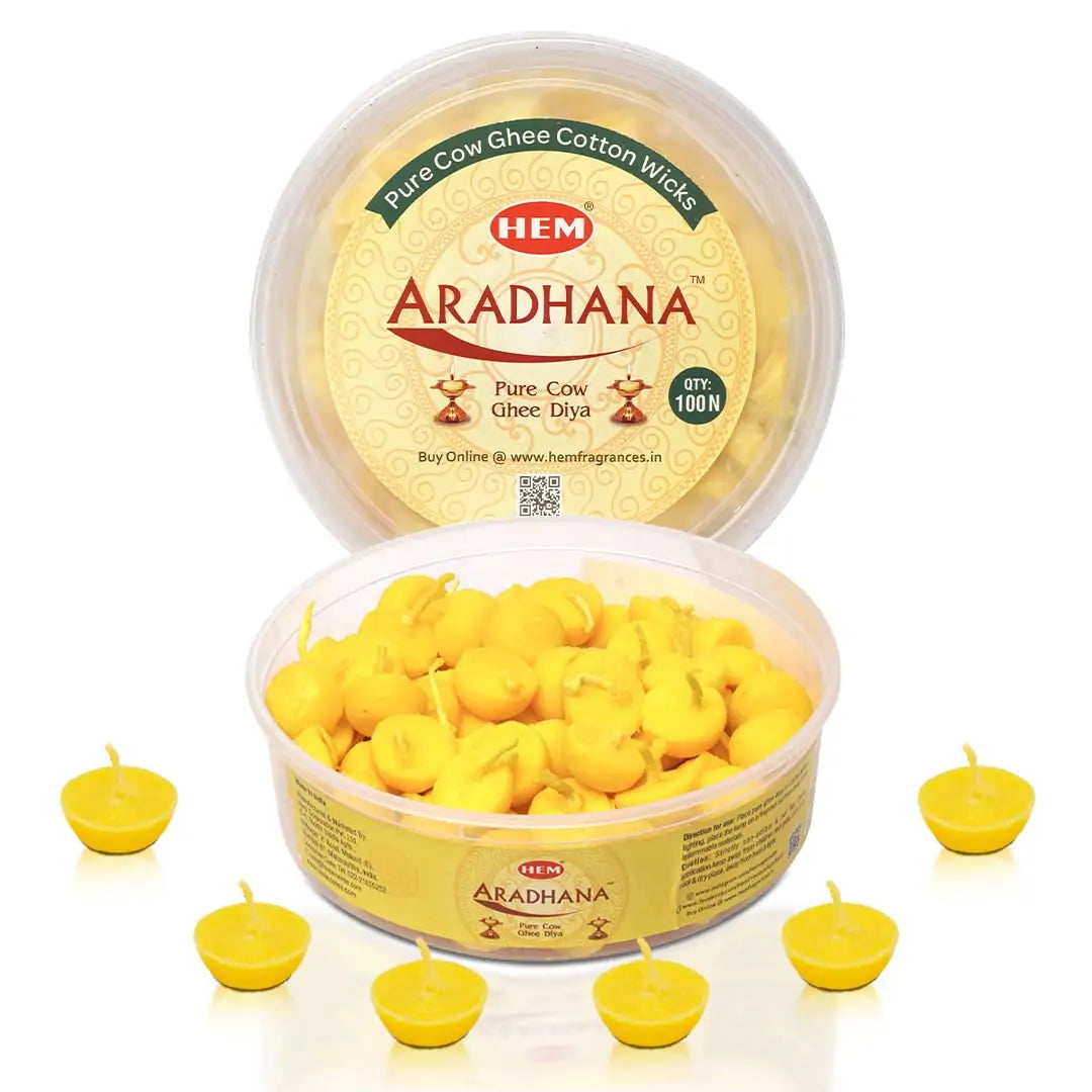 Hem Aradhana Pure COW Ghee Diya - 100 PCS– Fresh Central Grocery