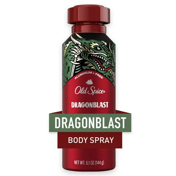 Old Spice Aluminum Free Body Spray for Men, Dragonblast, 5.1 oz– Fresh ...