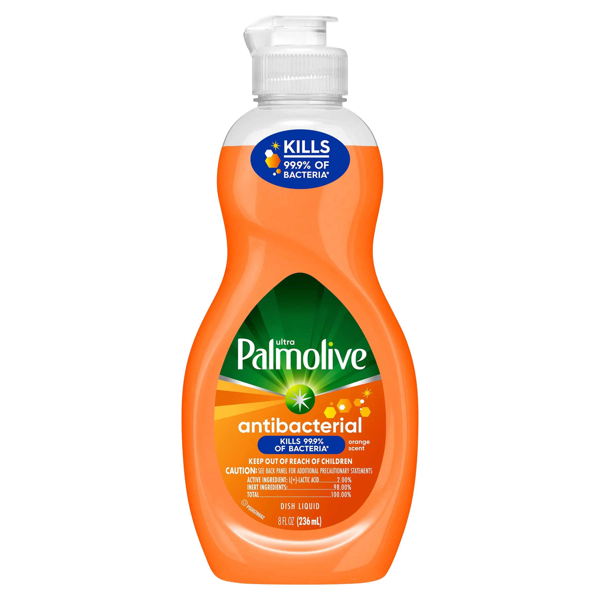Palmolive Antibacterial Liquid Dish Soap, Orange Scent, 8 Fluid Ounce ...