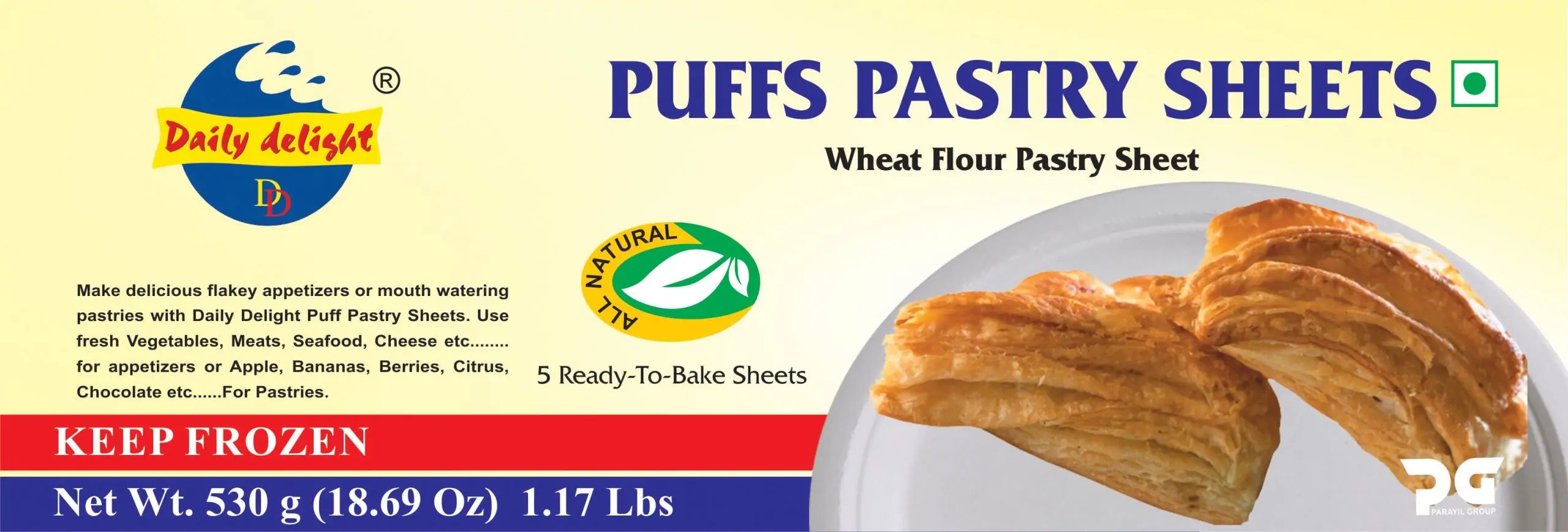 Daily Delight Puffs Pastry Sheet 5 Sheets– Fresh Central Grocery