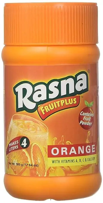 Rasna Fruit Plus Juice Mix (Orange) - 500 GM– Fresh Central Grocery