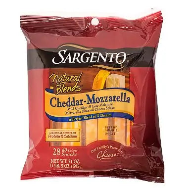 Sargento Cheddar-mozzarella Cheese Sticks (28 Ct.)– Fresh Central Grocery