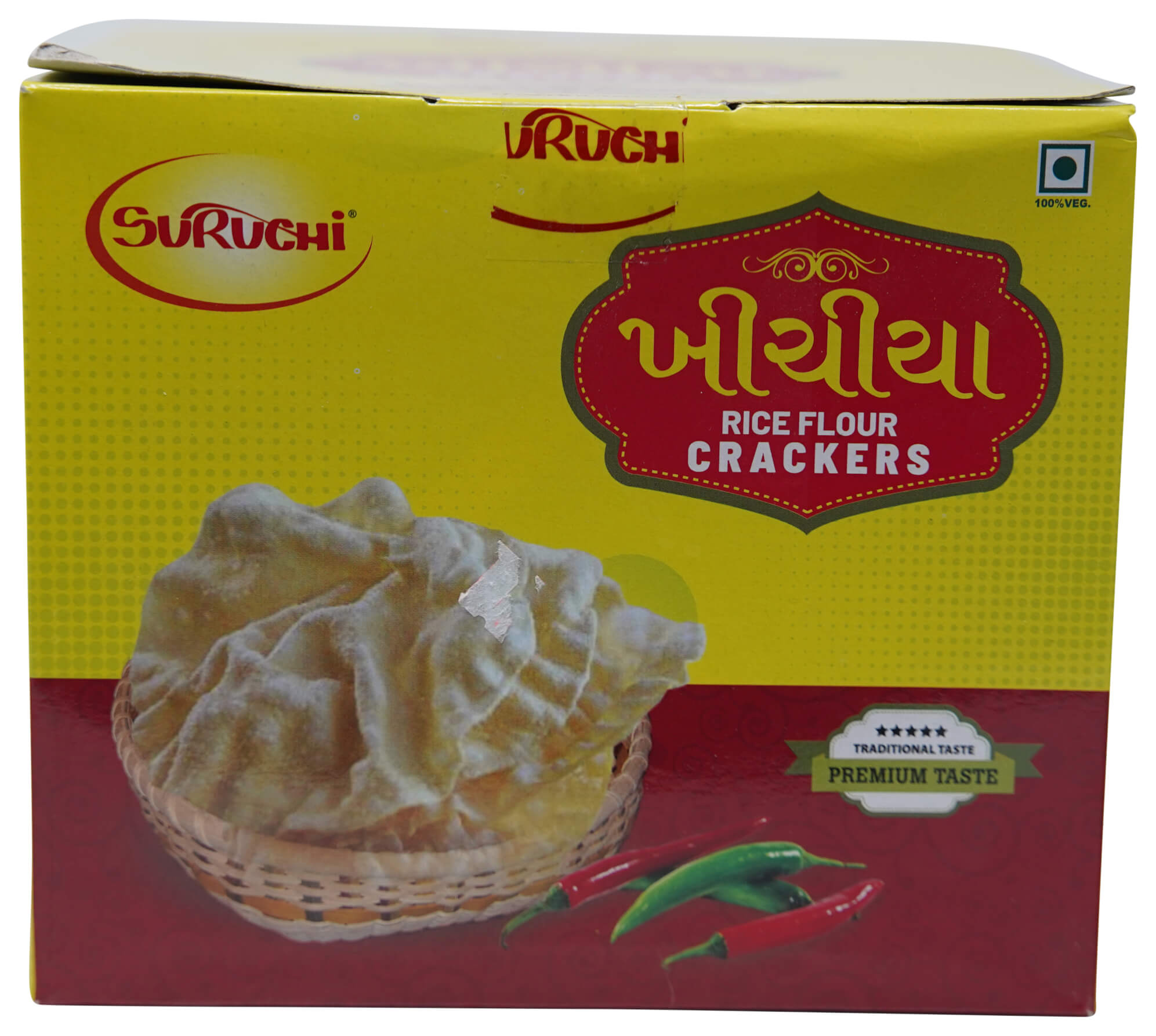 Suruchi Rice Flour Crackers Green Chilly 14 oz– Fresh Central Grocery