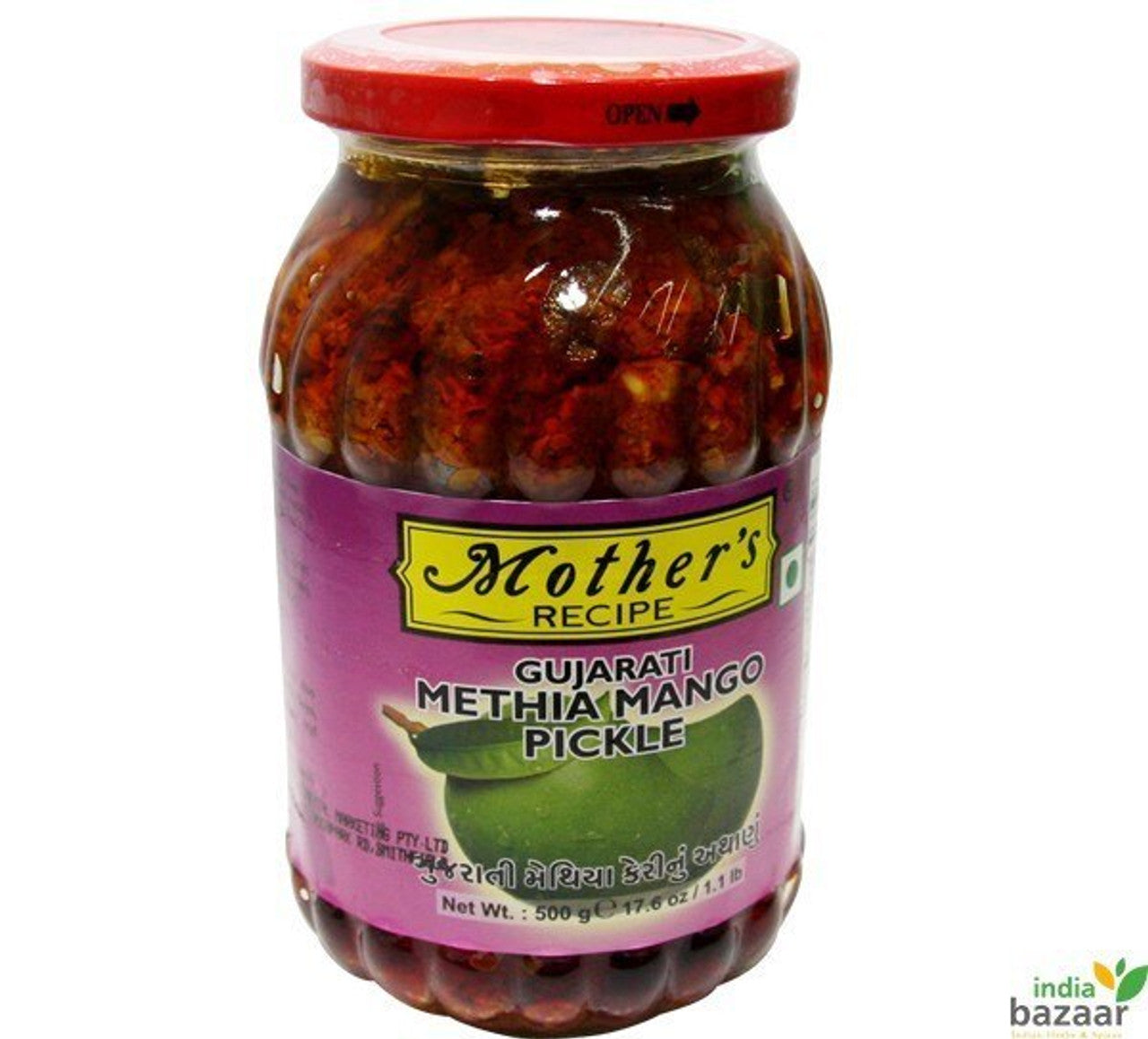 Mother's Gujarati Methi Mango Pickle 500gm– Fresh Central Grocery